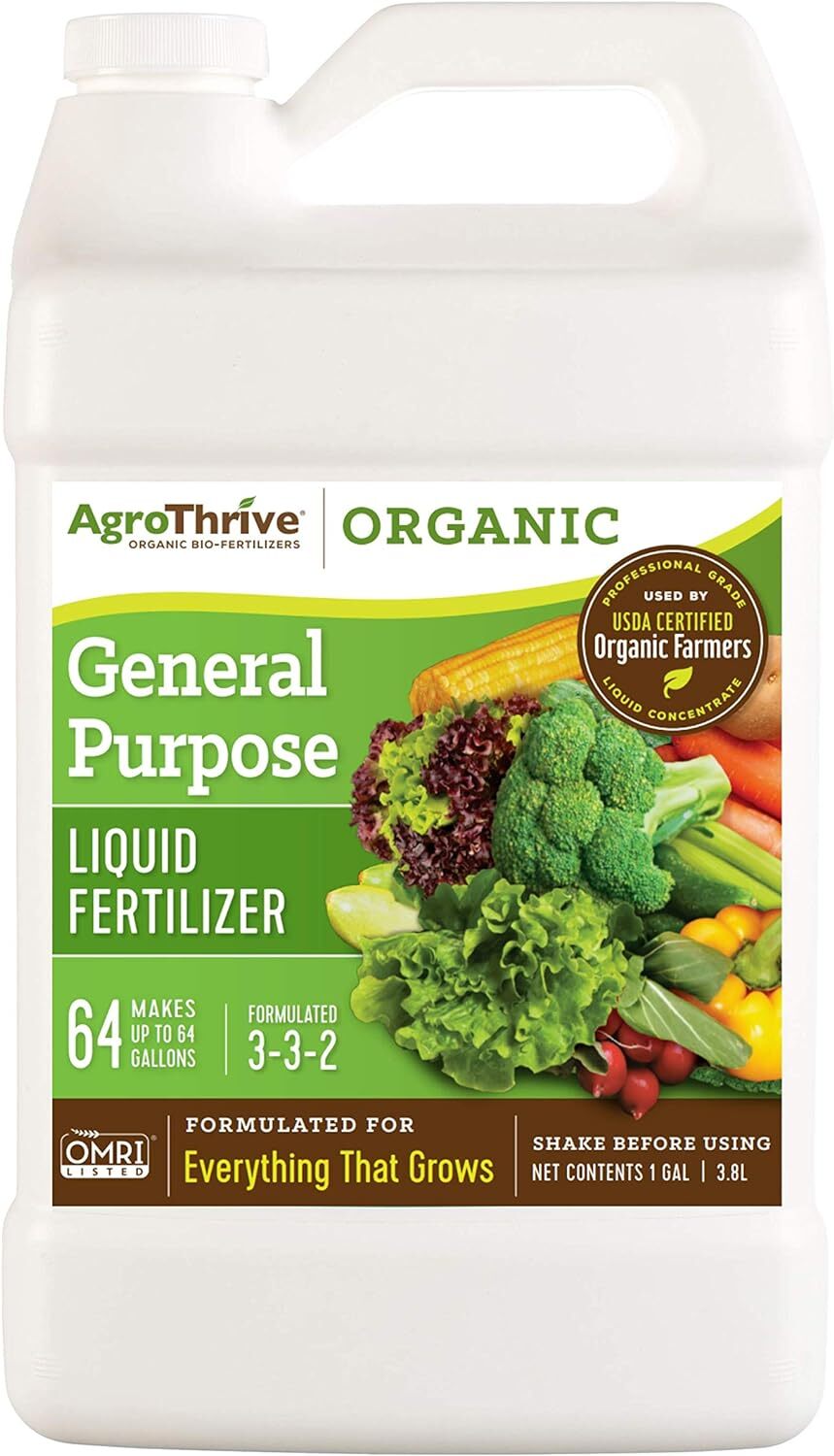 Agrothrive 1 Gallon Organic Liquid Fertilizer Fish Emulsion Npk 3 3 2 | eBay