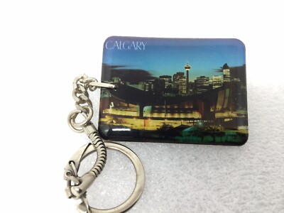 Vintage Canadian City Souvenir Keychain CALGARY Alberta Canada Ancien ...
