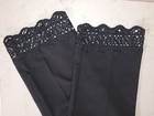 NEW Ruby Road Women Cropped Pants Capris Size 12 Black Cotton Stretch ...