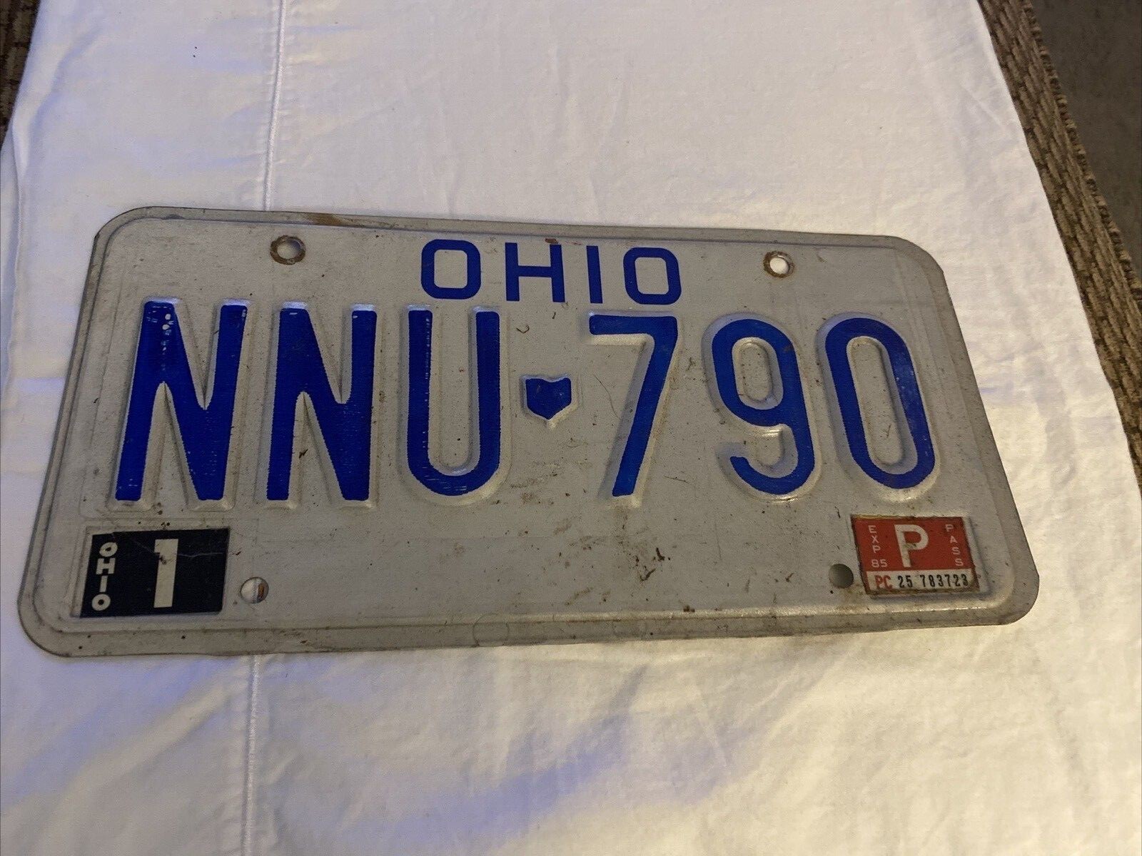 1985 OHIO LICENSE PLATE NNU 790 | eBay