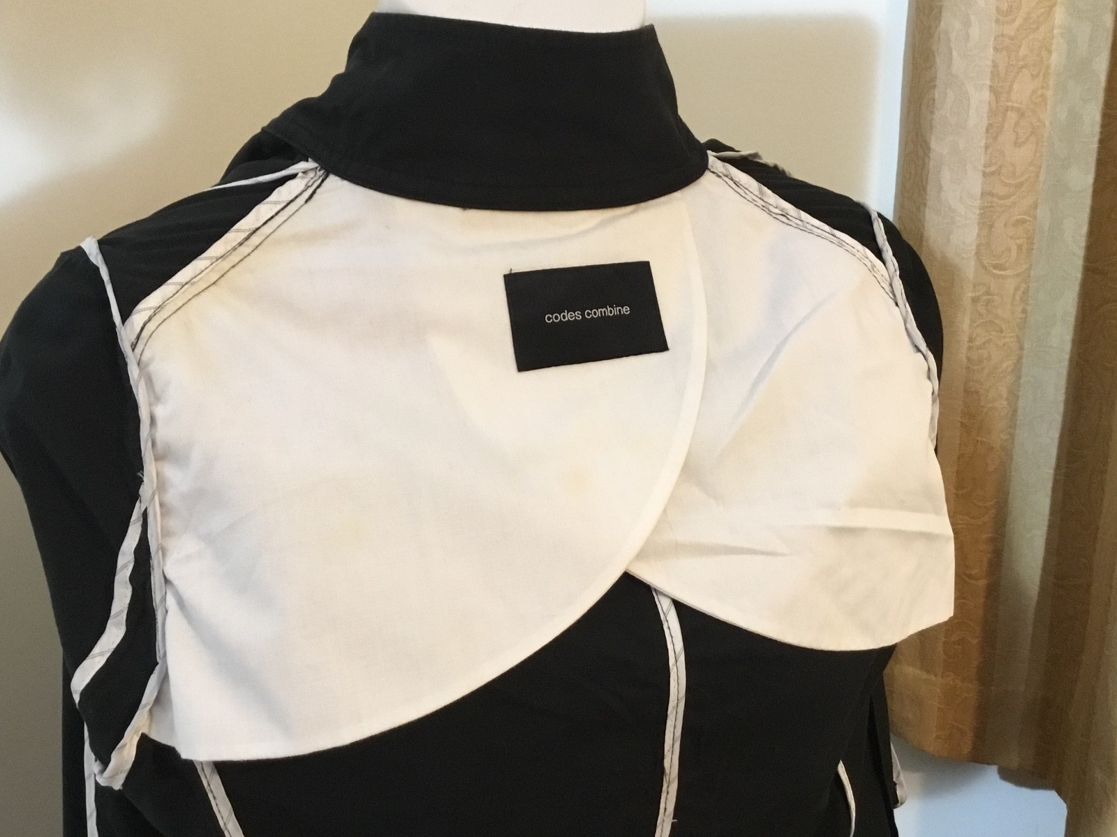 * CODES COMBINE * Contemporary Style Cotton Blend Jacket Coat Black ...