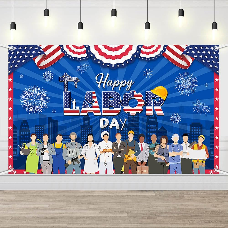Labor Day Backdrop Banner - 70.8X43.3 Inch Photo Prop Decoration | eBay