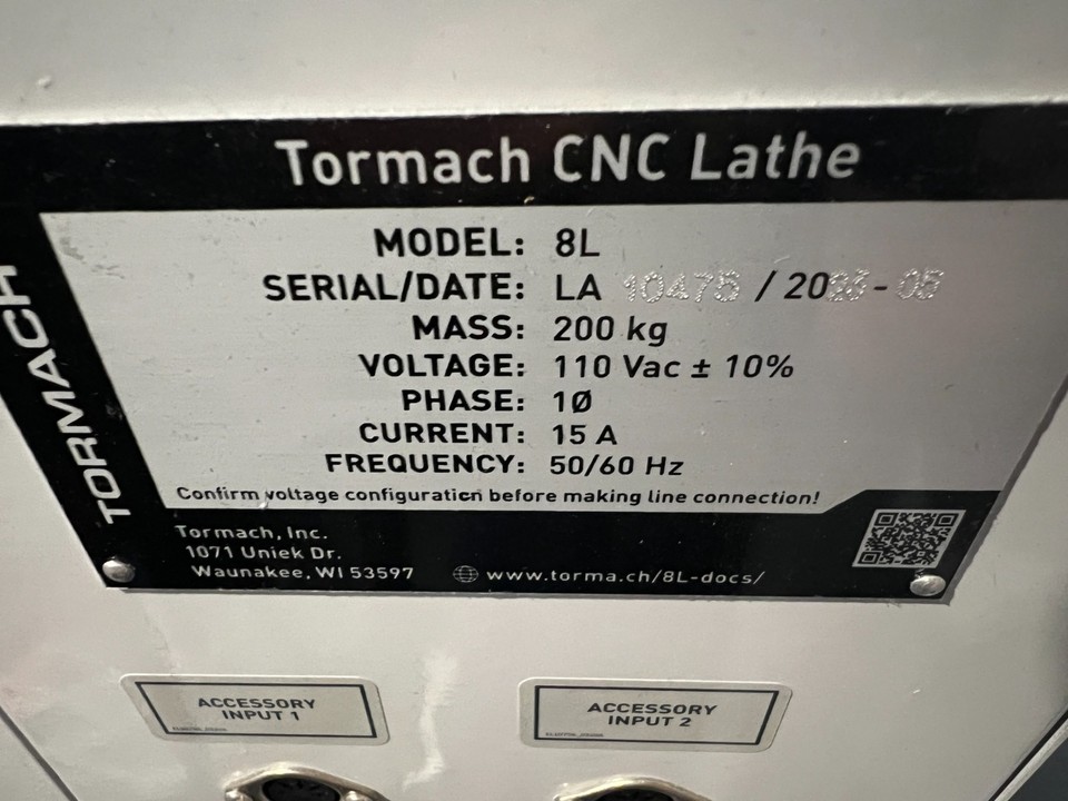 12/2023 TORMACH 8L CNC PREMIUM LATHE PACKAGE & ACCESSORIES - BRAND NEW ...