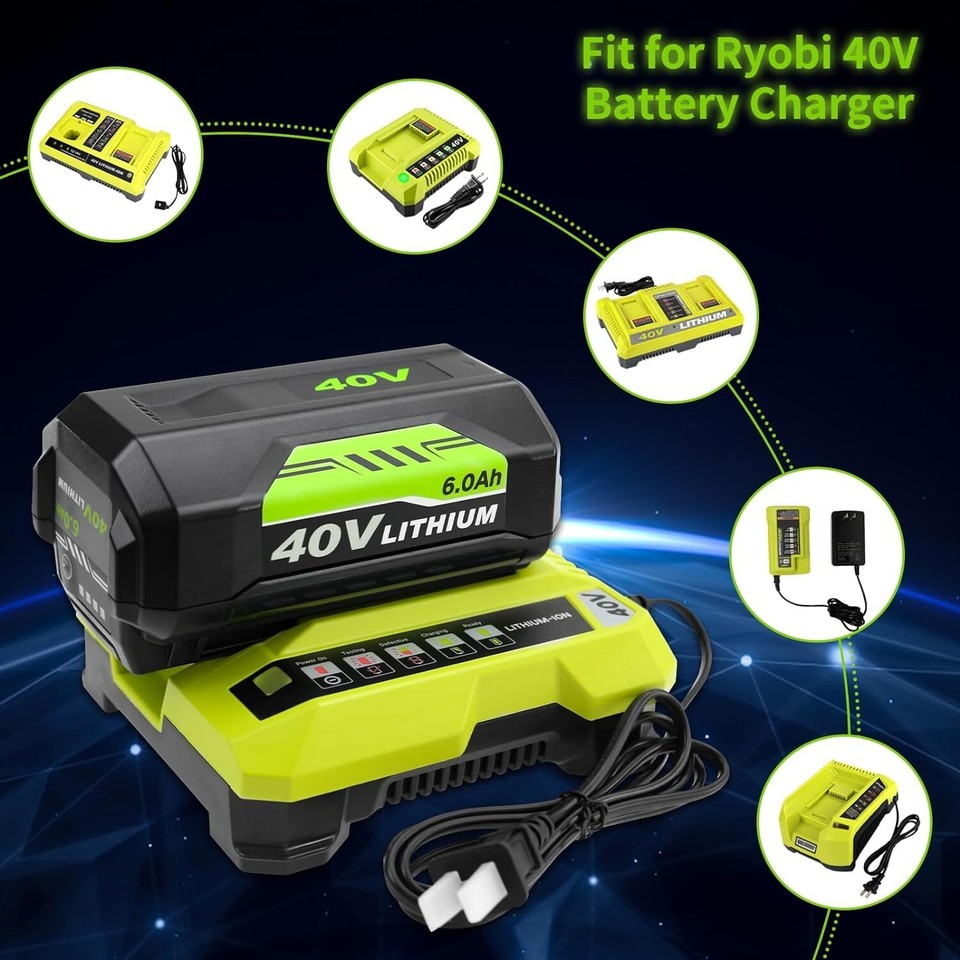 40V For Ryobi OP40404 OP40404VNM 40VOLT 4.0Ah Lithium-Ion Battery ...