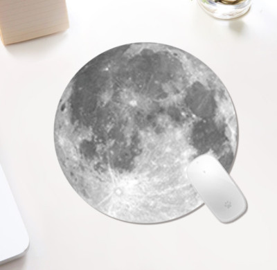 Round Moon Planet Mouse Pad Office Mouse Pad Moon Planets Mouse Pad Au ...