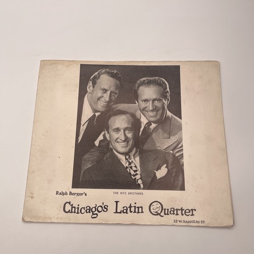 1947 Press Photo Ritz Brothers At The Chicago Latin Quarter Room 8”x10 ...