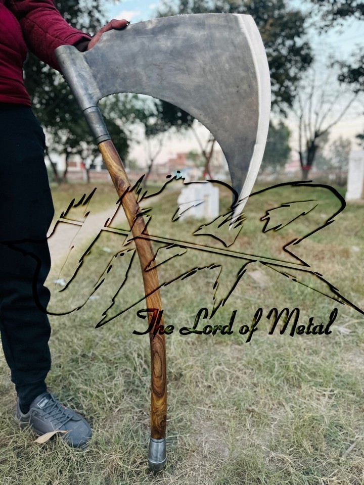 Death Dealer Axe Hand Forged Replica With Leather Sheath Best Gift For ...