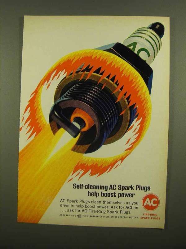 1965 AC Spark Plugs Ad - Help Boost Power | eBay