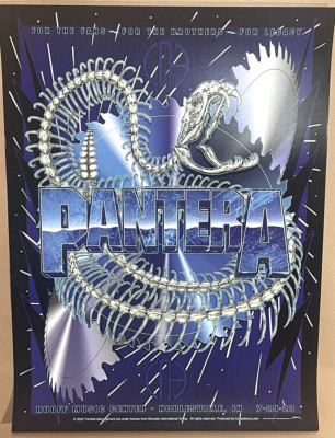 AUTHENTIC PANTERA OFFICAL SE POSTER July 29th 2023 Noblesville IN ...