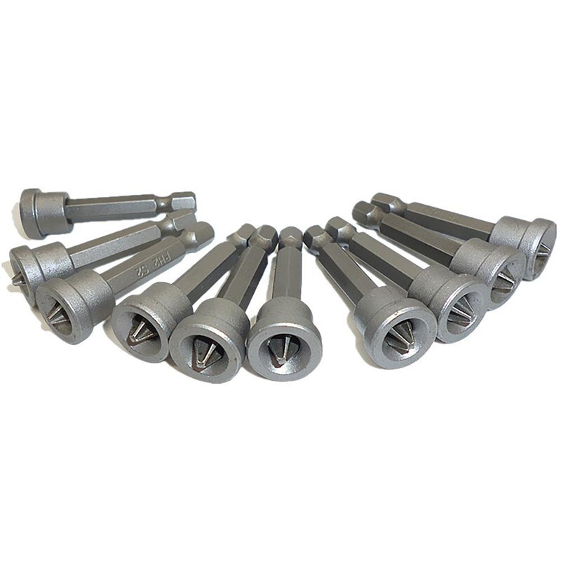 10Pcs Gypsum Board Drywall Ph2 Screwdriver Bit 50mm Bits To Locate ...