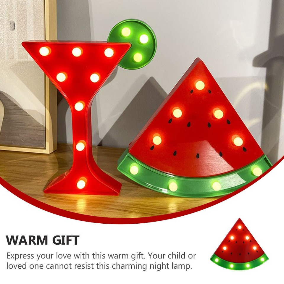 Table Decor Lights Watermelon Fruit Shaped Lamps Children's Night ...