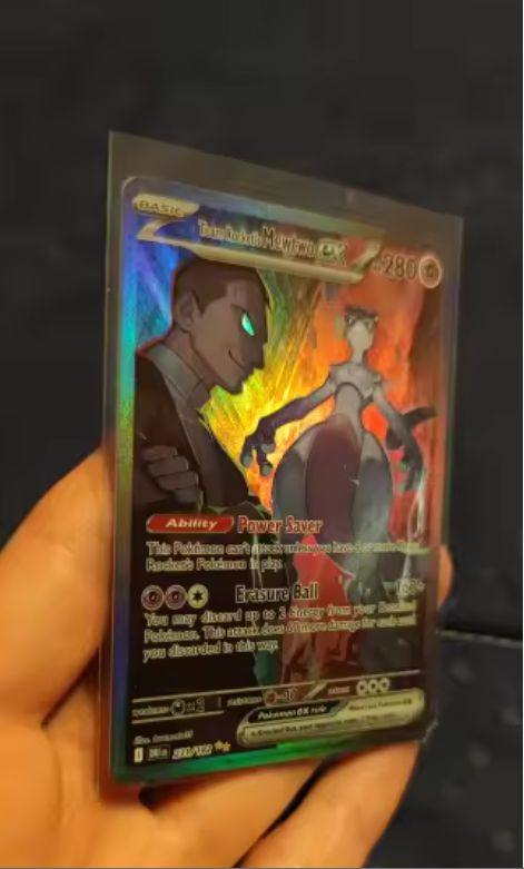 Pokemon Destined Rivals Team Rocket's Mewtwo EX SIR 231/182 FAN art ...