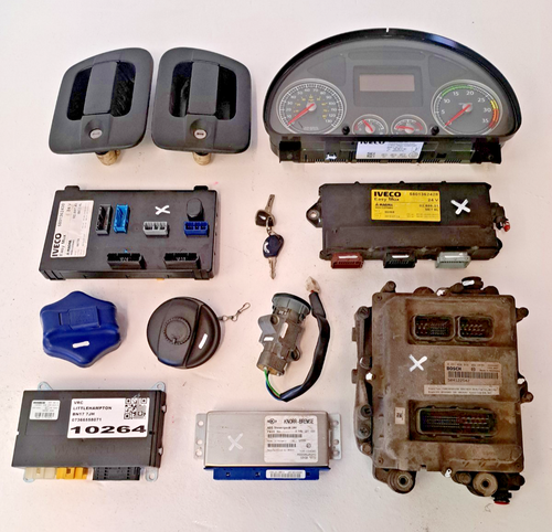 ECU KIT + LOCK SET IVECO EUROCARGO 75E18S 0281020048 504122542 09.2000 ...
