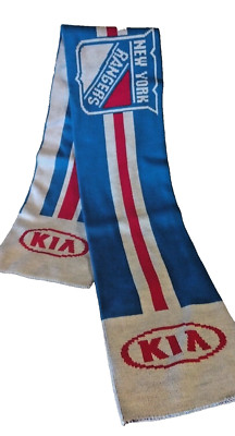 New York Rangers Hockey Team Logo Blue/White Double sided KIA Scarf ...