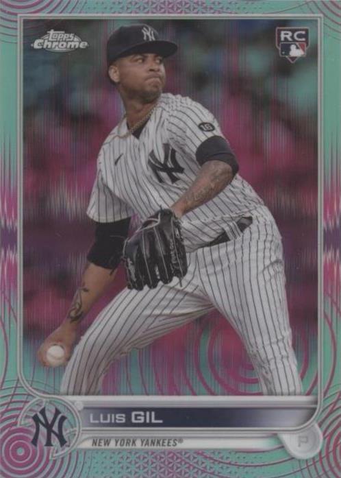 2022 Topps Chrome Sonic - Luis Gil #202 Aqua & Pink Sonic Pulse ...