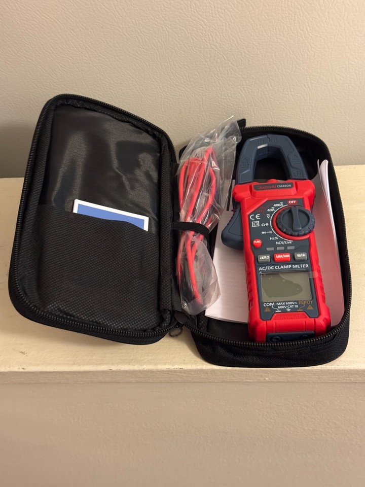 AstroAI Digital Clamp Meter Multimeter 4000 Counts Auto-ranging Amp ...