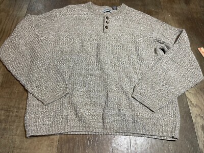 David Taylor Sweater Mens Large L Pull Over Long Sleeve Knit Long ...