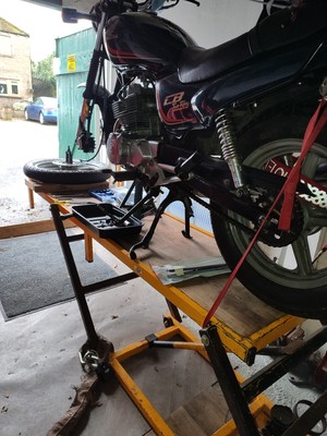 Motorbike hydraulic lift, work bench. | eBay