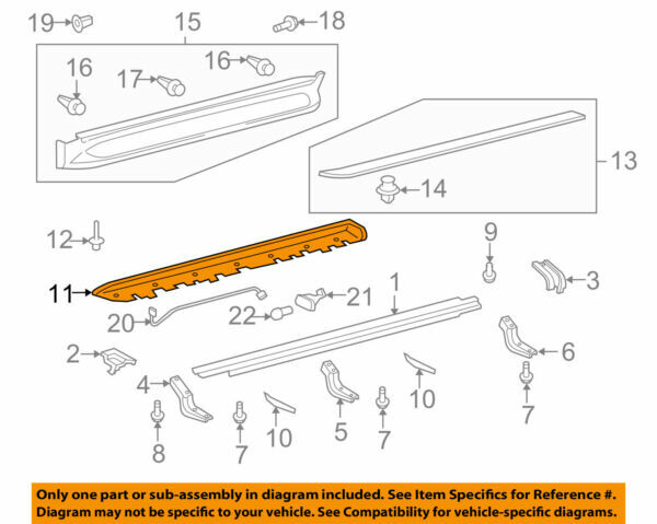 51779-60120 Toyota Cover, side door step plate, rear rh 5177960120, New ...