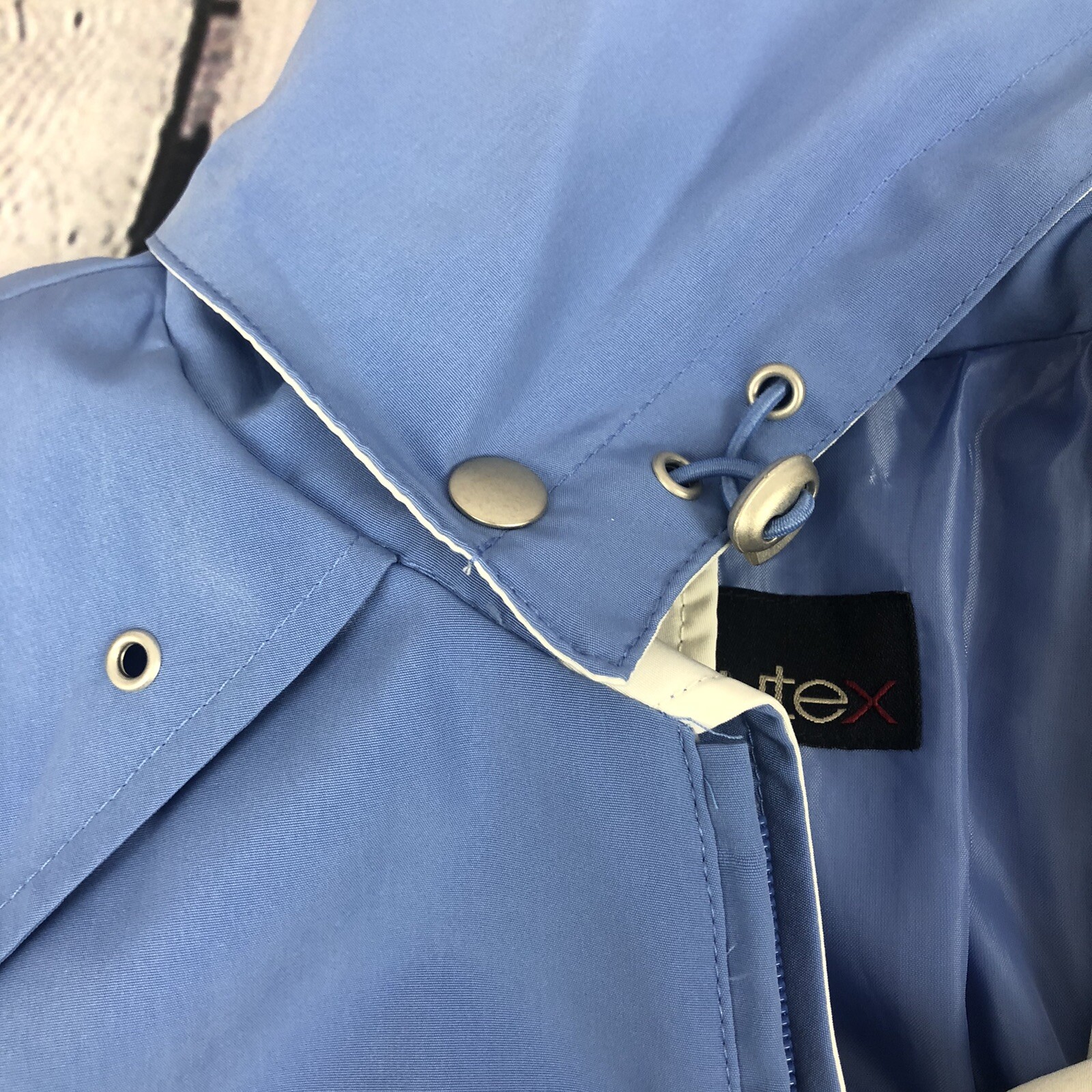 Utex Hooded Winter Jacket Full Zip Blue Windbreaker Raincoat Softshell ...