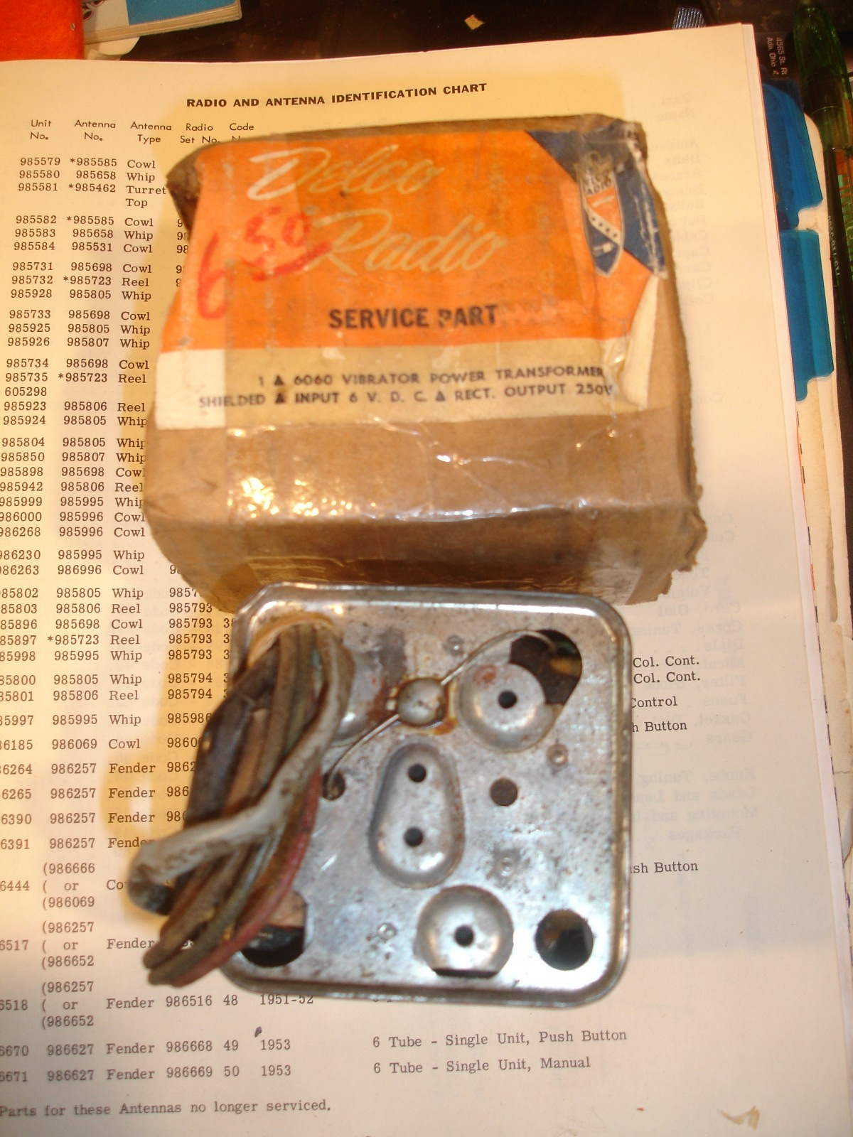 Delco transformer 6060 Chevrolet 1947-1949-51 Cadillac 1946-1951 Buick ...