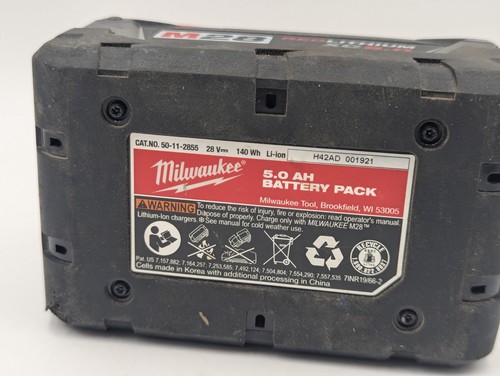 NonWorking Milwaukee M28 5Ah 50-11-2855 28v Lithium Battery For Parts ...