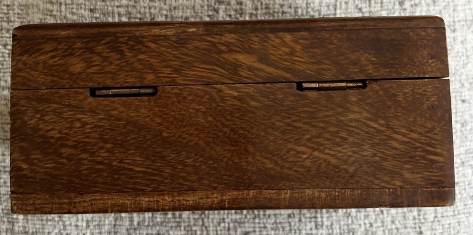 Carved Wood Box Secret Hidden Compartment Puzzle Unique Gift Jewelry ...