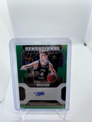 2022 Prizm Draft Picks Sensational Signatures Green Brandon Horvath ...