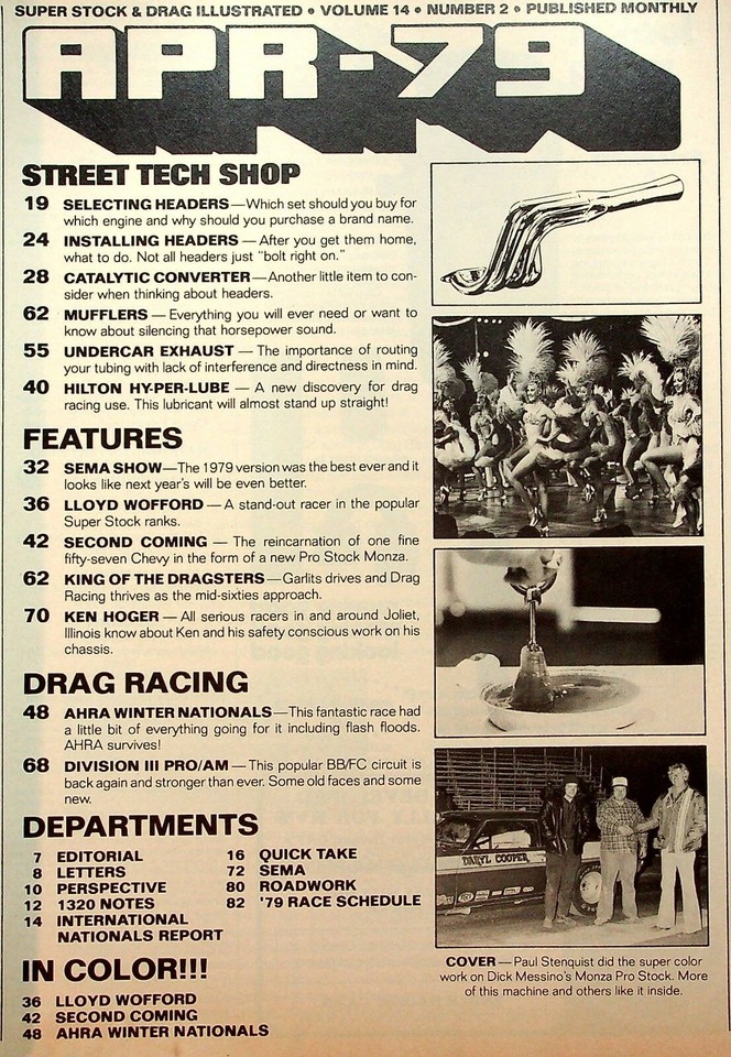 Super Stock & Drag Illustrated Magazine April 1979 Vintage Muscle Cars ...