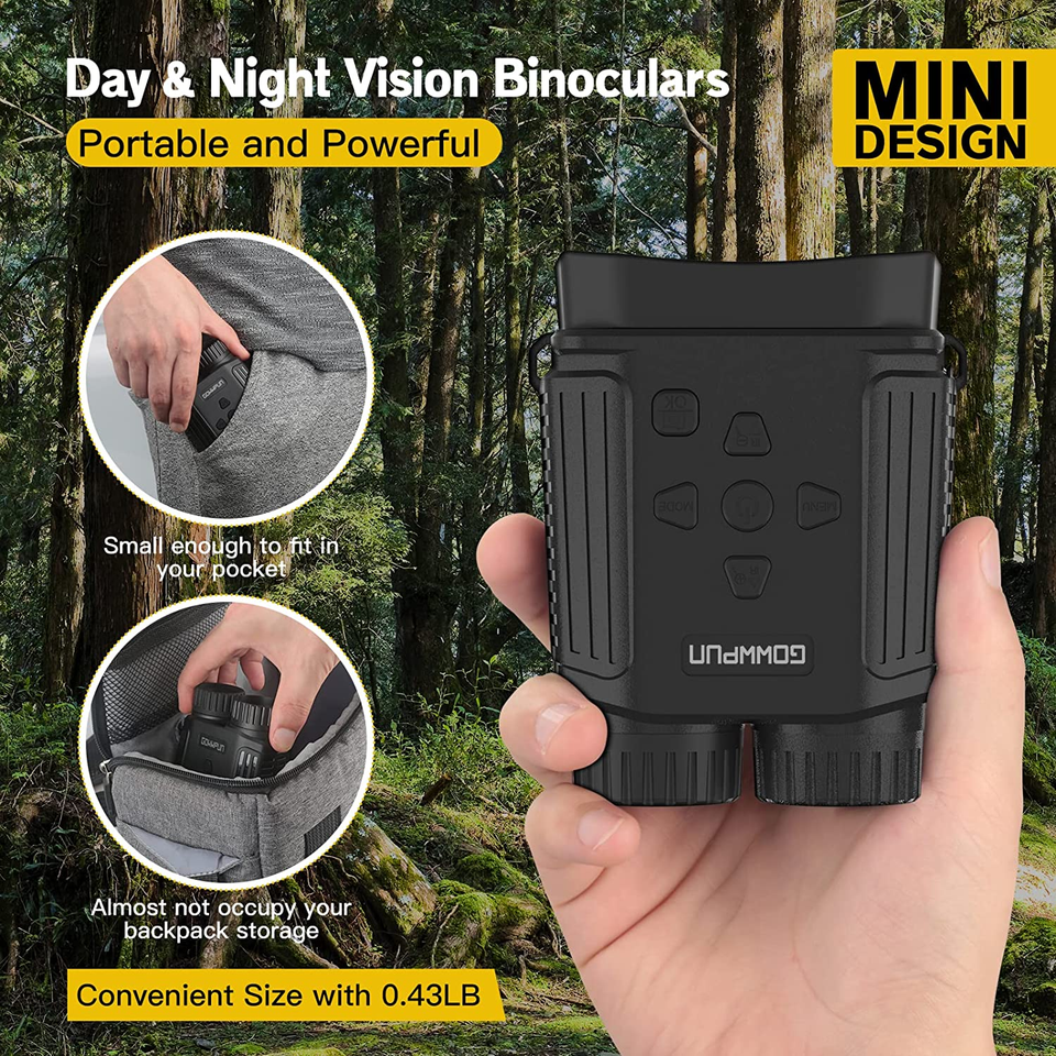 Mini Night Vision Binoculars Goggles 984ft 100% Dark 32GB Card Reader ...