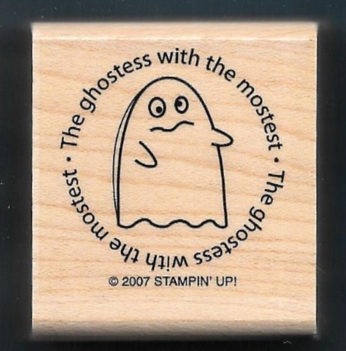 GHOST Ghostess Mostest Postage Seal NEW Stampin Up! Halloween Party ...