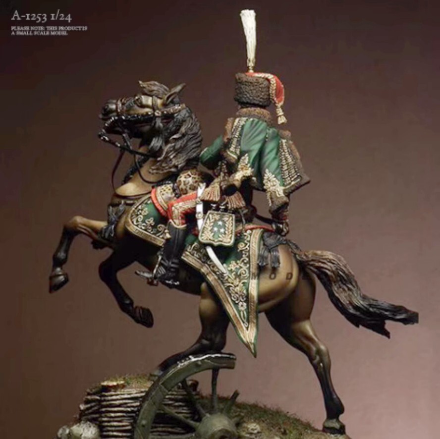 1/24 resin figures model Napoleonic era elite cavalry Unassembled ...