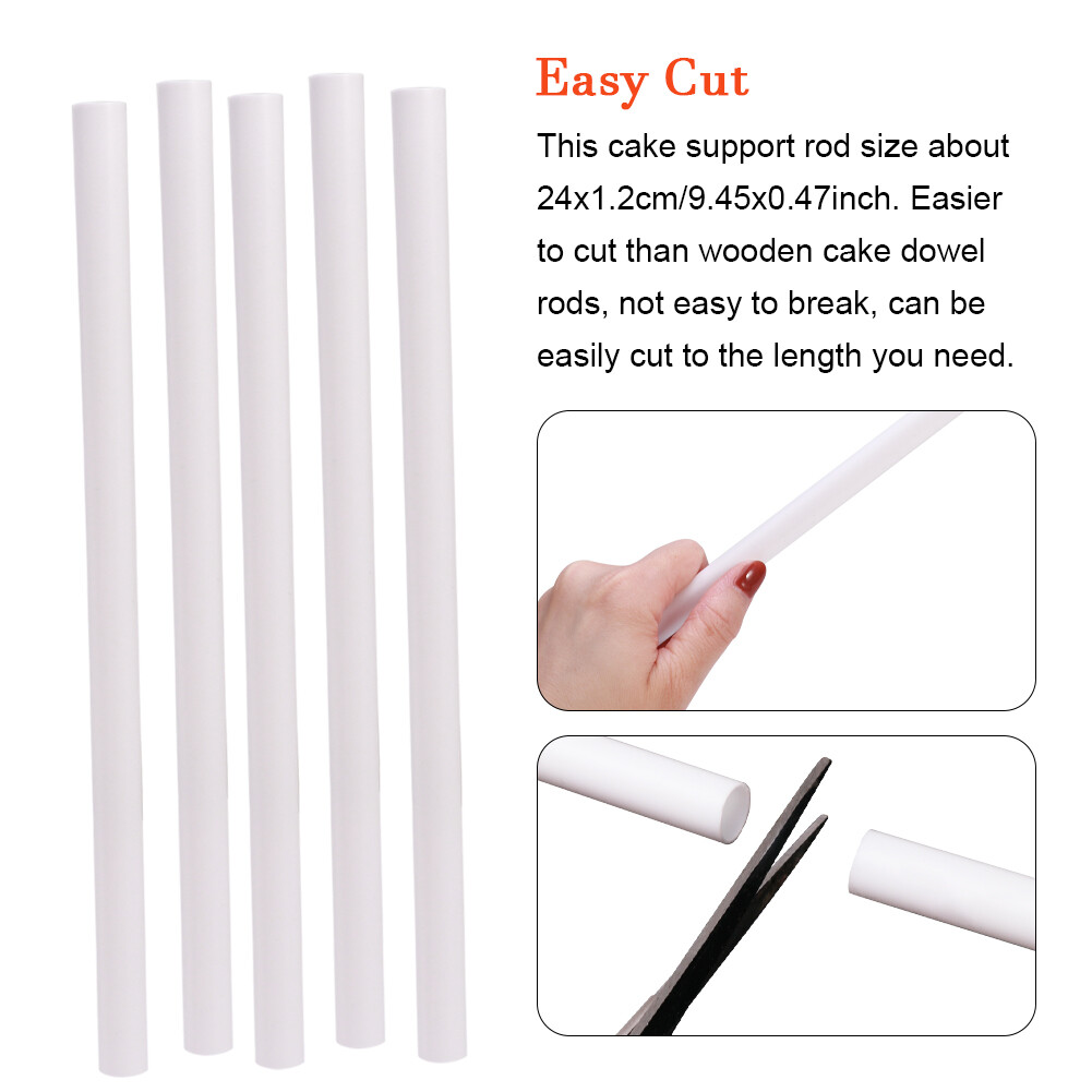 24pcs 24cm Bakeware Durable DIY Baking Stacking Support Cake Dowel Rod ...