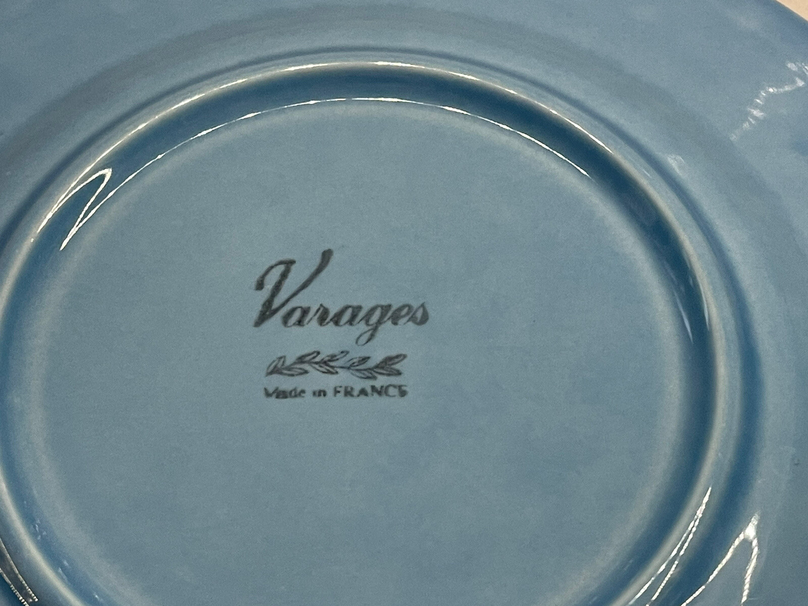 Varages France Blue Basketweave Salad Plates 8.25” Set of 4 NEW | eBay