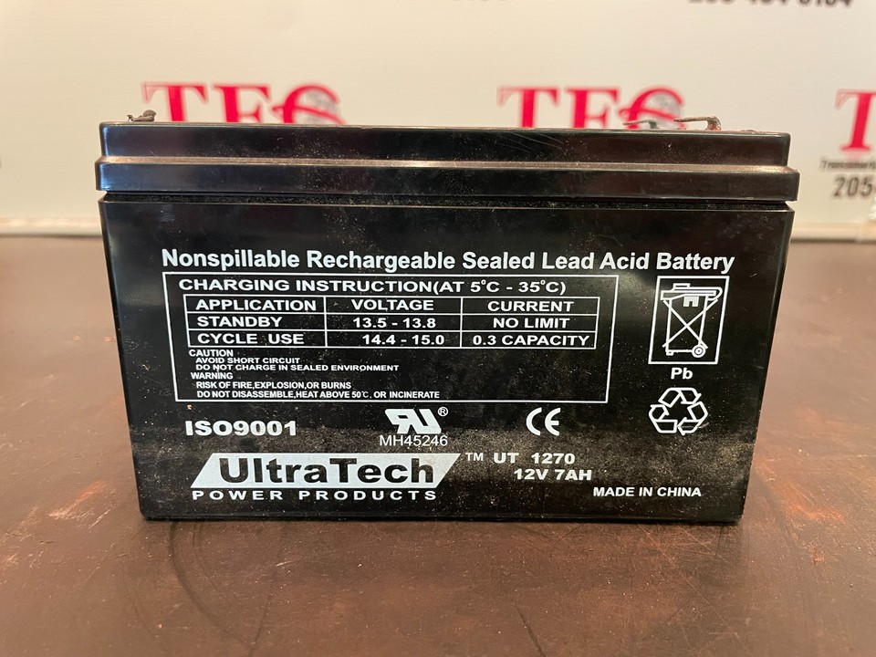 UltraTech 1272F1 12 Volt 7.0 Ah Sealed Lead Acid Battery | eBay
