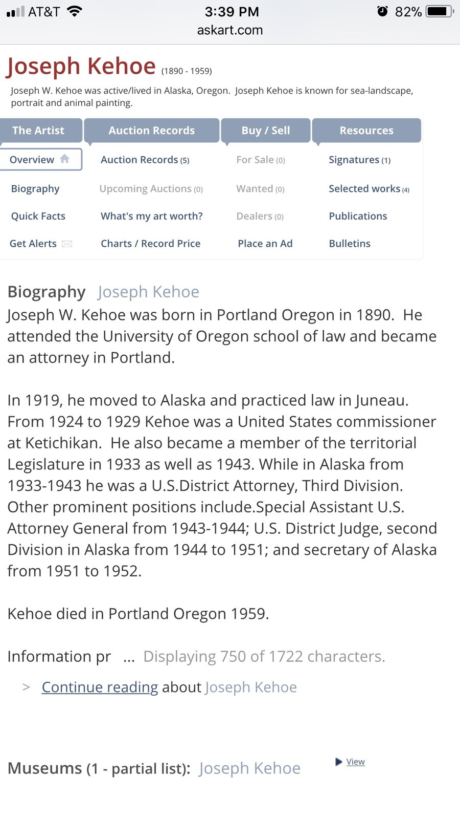 Vintage Framed Original Watercolor Joseph Kehoe “1941” Ketchikan Alaska ...