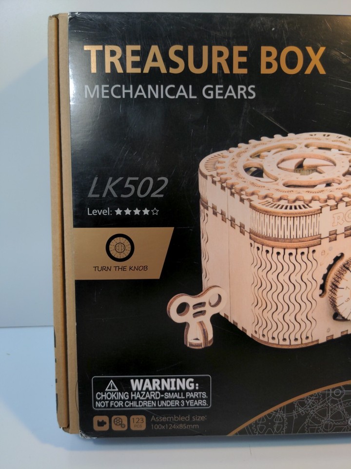 Robotime ROKR Treasure Box LK502 Mechanical secret box 3D Wooden Kit ...