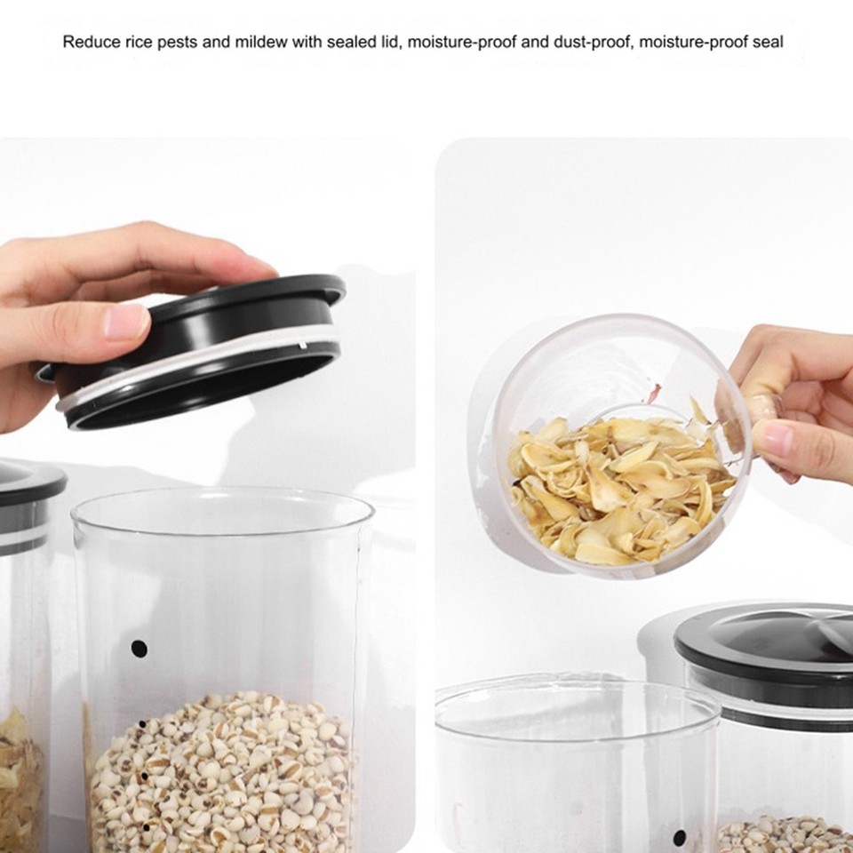 Food Jar Dispenser Airtight High Capacity Grains Cereal Bucket ...