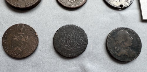 GROUP OF 10 COPPER Conder Tokens, Various Type & Grades 18th Century ...