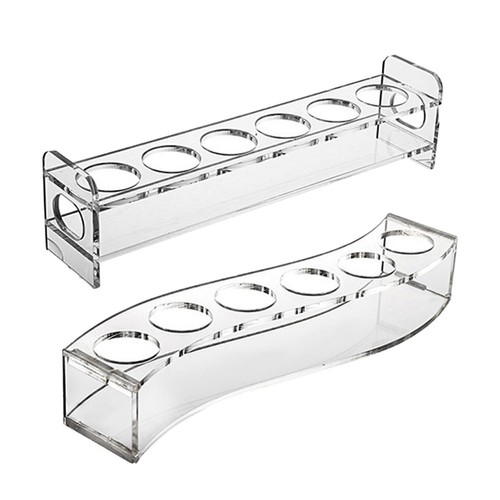 Acrylic Shot Glass Holder 6 Holes Display Rack Single Row Storage ...