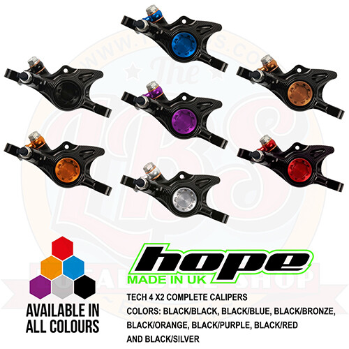 Hope Tech 4 X2 Brake Complete Calipers HBSPC82 - All Colors - New | eBay