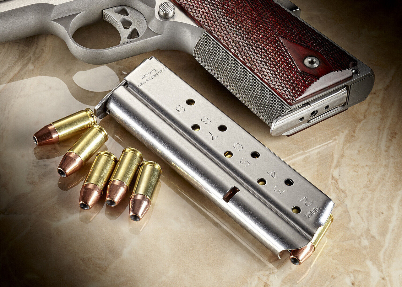 Chip McCormick 1911 Match Grade, Compact Mag for 9mm, 9 Round, SS # M ...