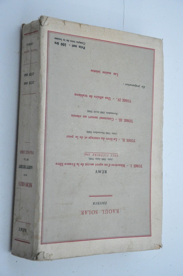 Book Memories of a Secret Agent of Free France June 1940 June 1942 ...