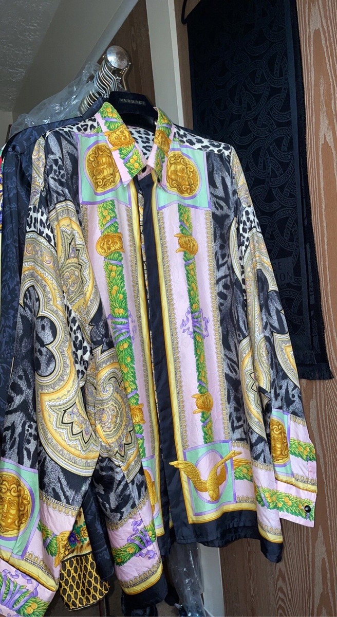 Medusa Head Versace Shirt Silk