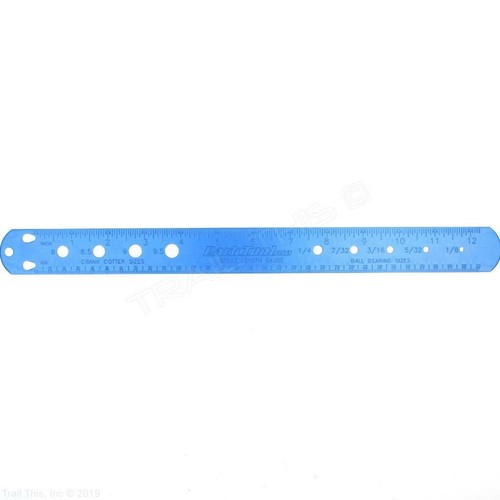 Park Tool SBC-1 Bicycle Spoke Ruler / Cotter and Ball Bearing Gauge MTB ...