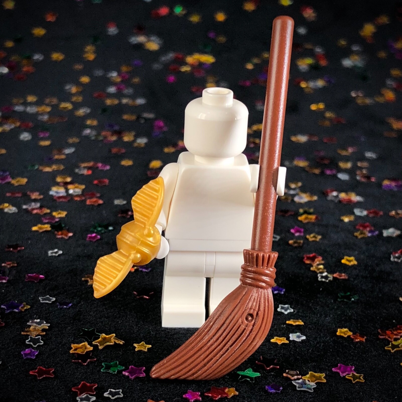 NEW LEGO Golden Snitch Broom Broomstick Harry Potter Minifigure ...