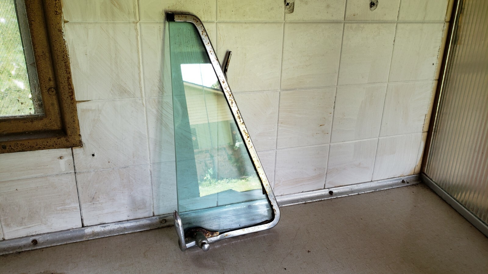 Plymouth Dodge 55 56 LH front VENT WINDOW Solex 2 & 4 door sedan ...