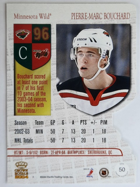 2003-04 Pacific Crown Royale - #50 Pierre-Marc Bouchard for sale online | eBay
