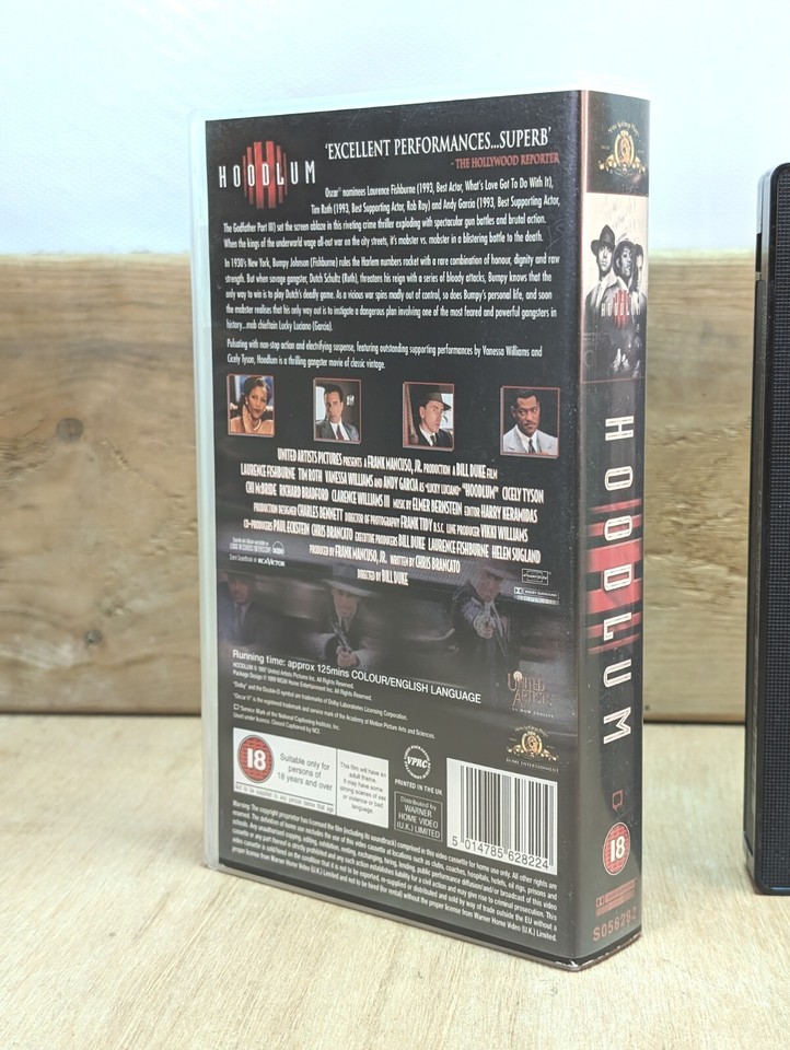 HOODLUM - VHS Video 1997 Laurence Fishburne Andy Garcia Tim Roth ...