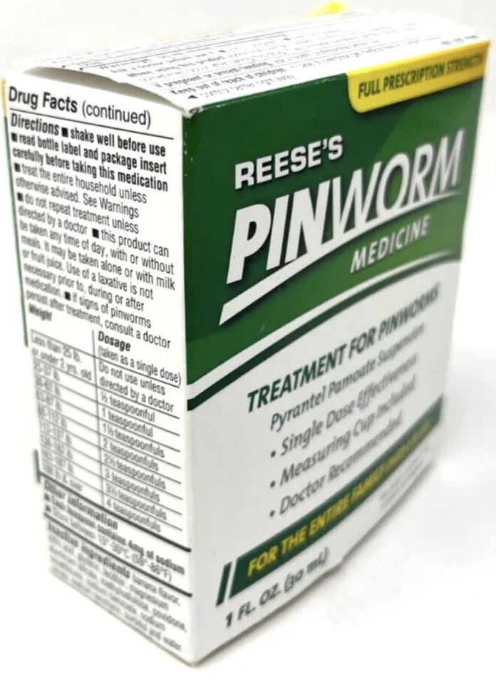 Reese's Pinworm Medicine Full Prescription Strength Sealed 1 fl oz Exp ...
